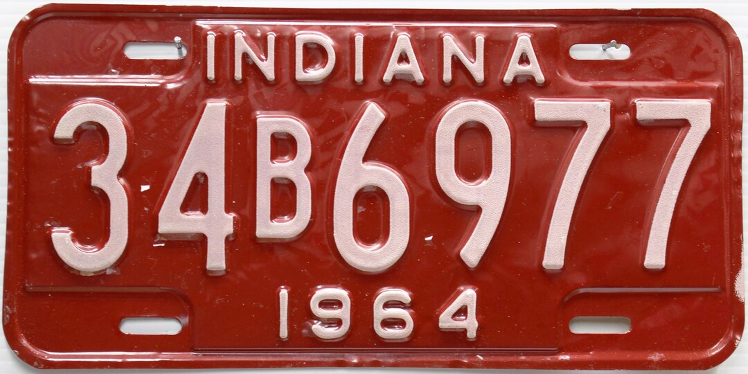 Indiana Vintage License Plates - Etsy