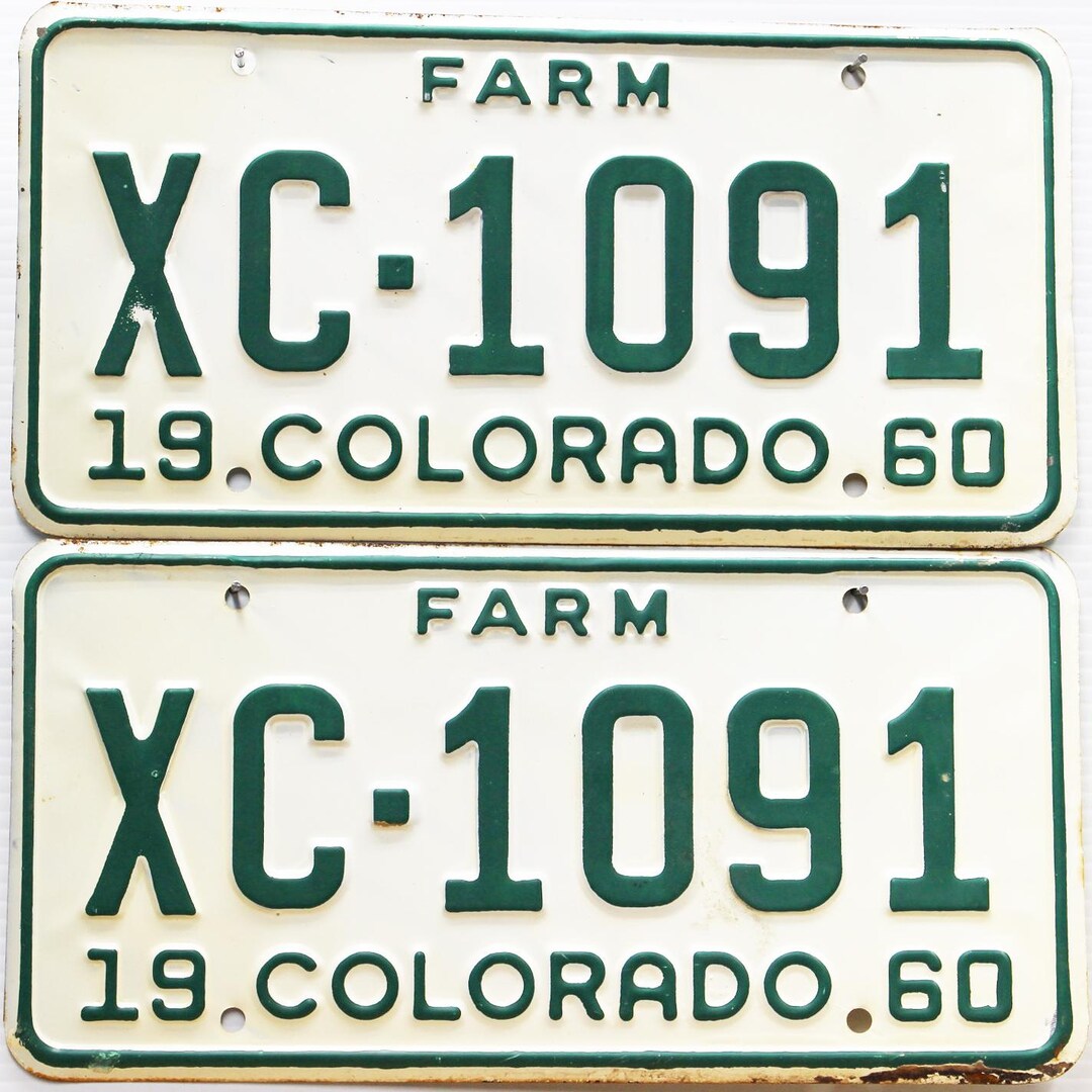 Colorado Farm License Plates - Etsy