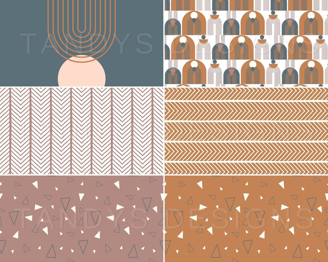 Boho Rainbow Clip Art and Wallpaper Downloadable Paper - Etsy