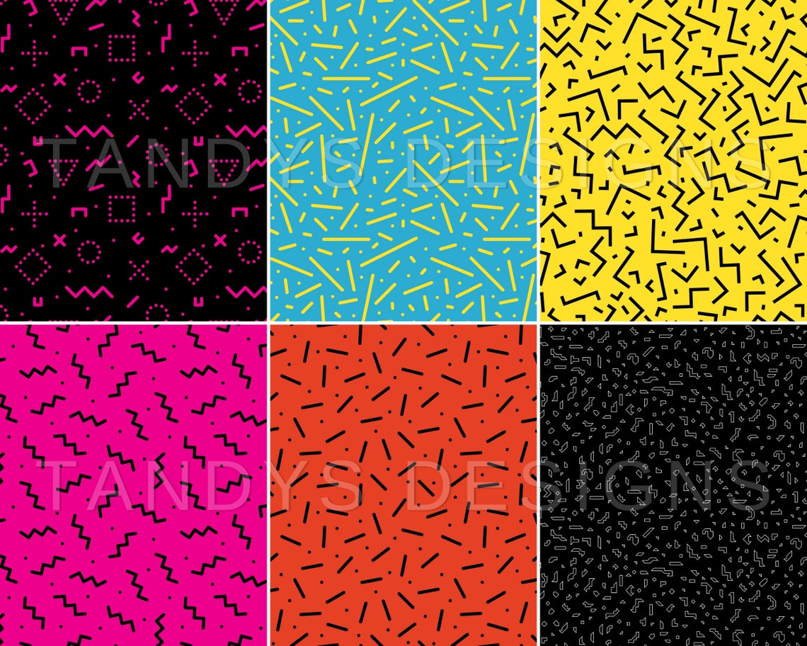 90's Digital Paper Scrapbooking Wallpaper 90s Retro - Etsy