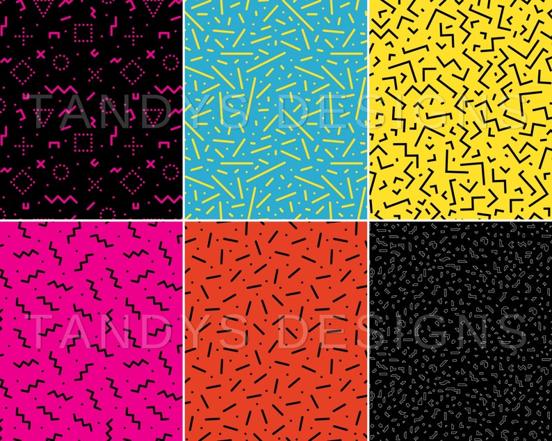 90's Digital Paper Scrapbooking Wallpaper 90s Retro - Etsy