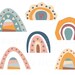 Boho Rainbow Clip Art and Wallpaper Downloadable Paper - Etsy