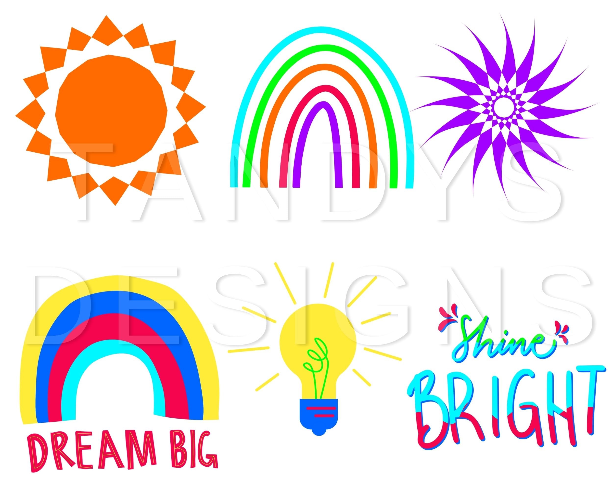 Shine Bright Digital Clip Art & Wallpaper Back to School - Etsy