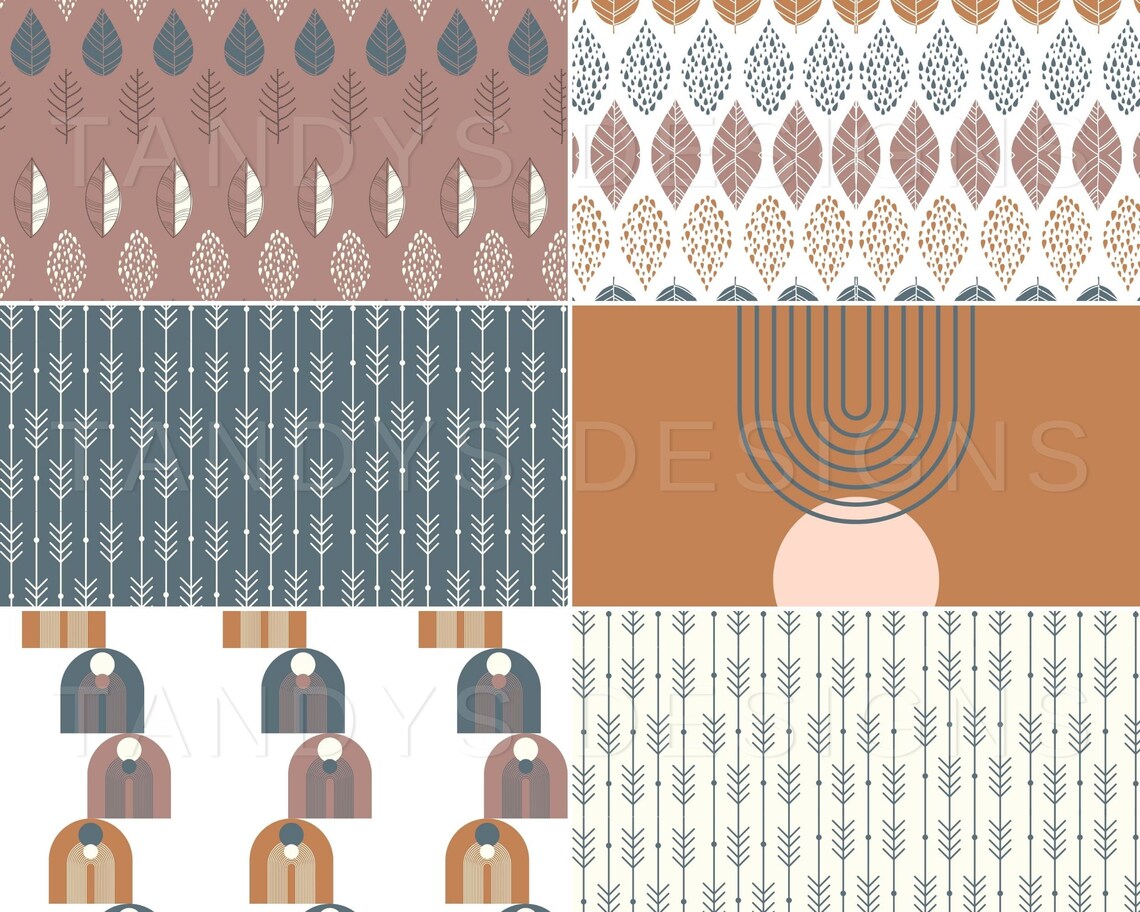 Boho Rainbow Clip Art and Wallpaper Downloadable Paper - Etsy