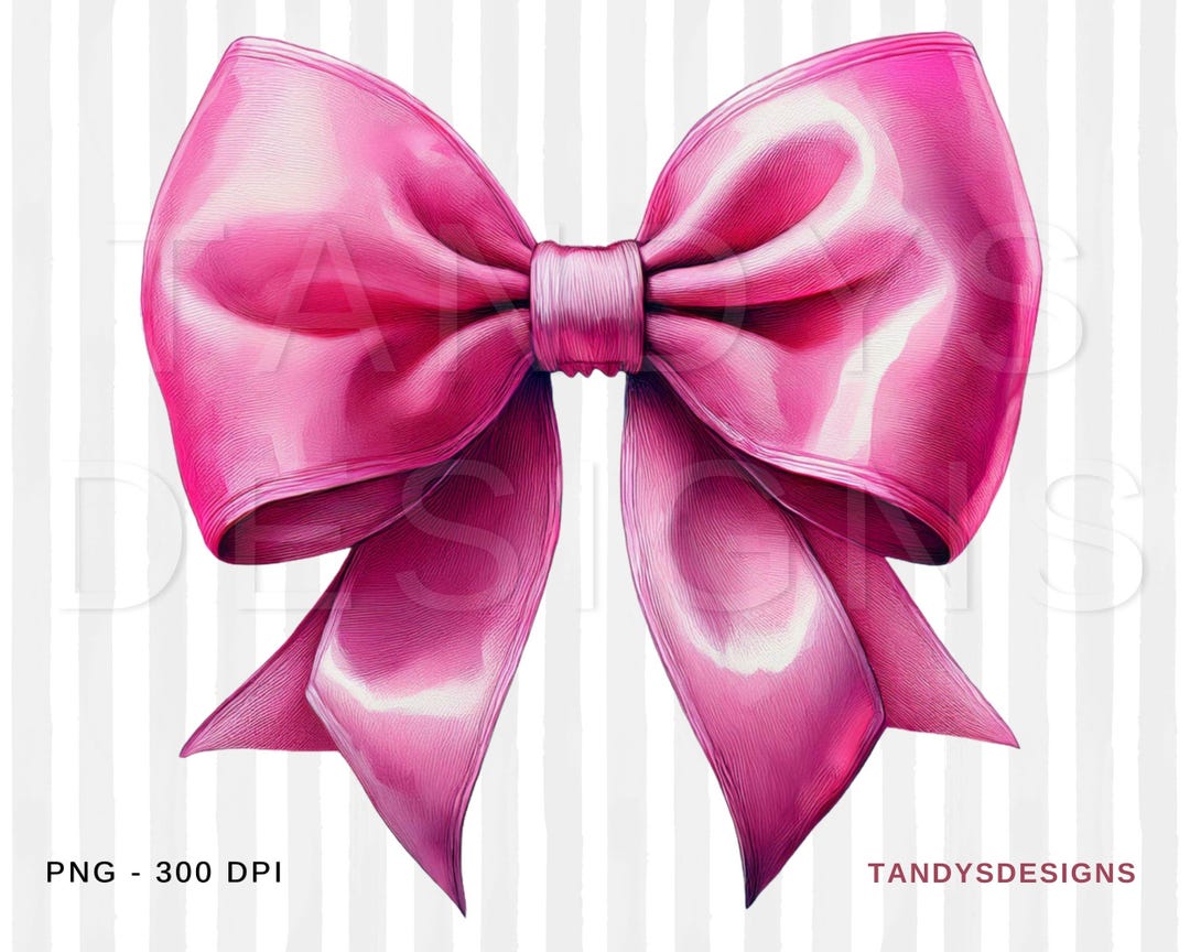 Vibrant Pink Bow Digital Design for Crafts, Tumblers, and Girly ...