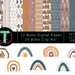 Boho Rainbow Clip Art and Wallpaper Downloadable Paper - Etsy