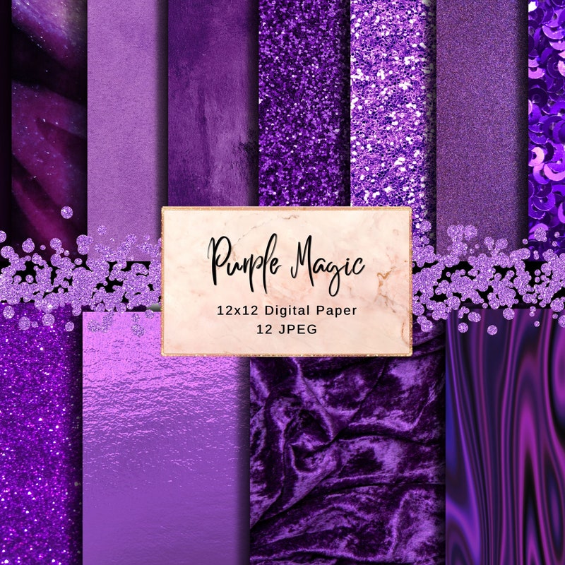 Purple Paper Pack - Etsy