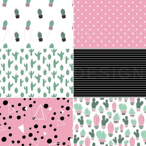 Cactus Digital Paper, Pastel Clip Art, Wallpaper - Etsy