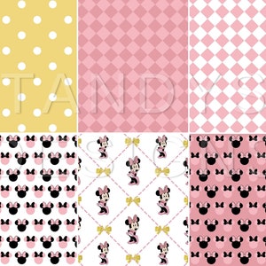 Mrs. Mouse Digital Wallpaper Minnie Downloadable Backgrounds - Etsy