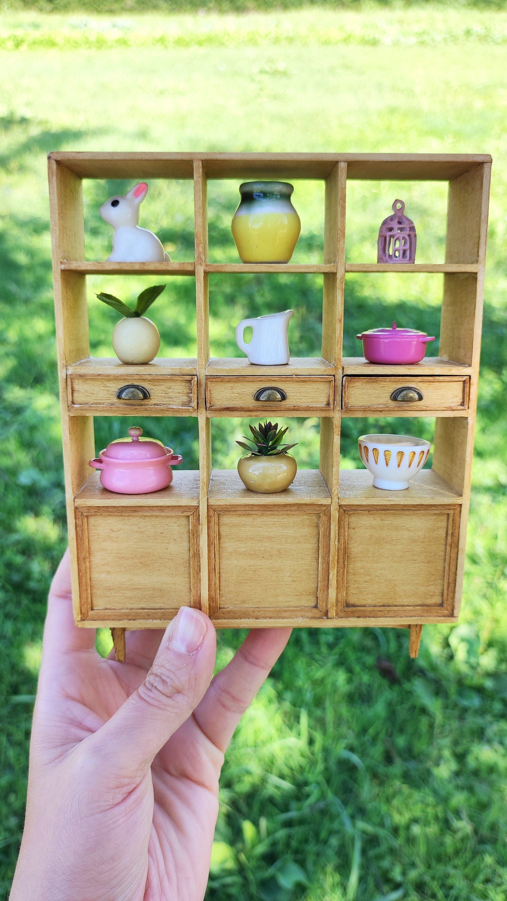 Miniature Cabinet, Mid Century Modern Miniature Forniture, Handmade ...