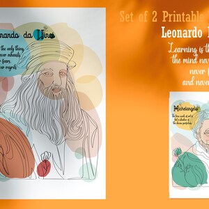 Printable Wall Art | Renaissance | Leonardo Da Vinci | Michelangelo ...