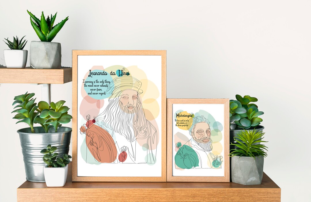 Printable Wall Art | Renaissance | Leonardo Da Vinci | Michelangelo ...