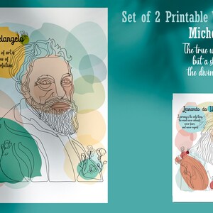 Printable Wall Art | Renaissance | Leonardo Da Vinci | Michelangelo ...