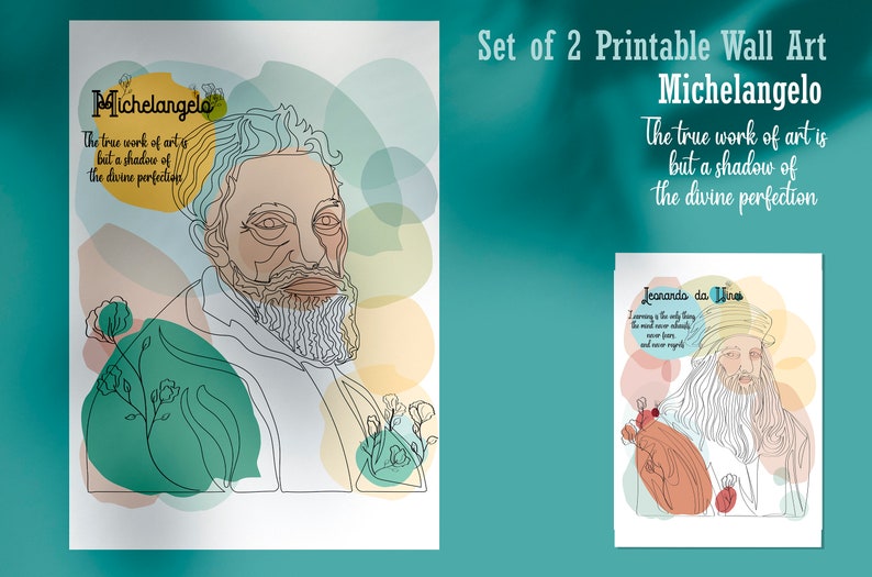 Printable Wall Art | Renaissance | Leonardo Da Vinci | Michelangelo ...