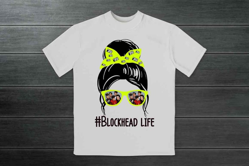 Blockhead Life New Kids on the Block PNG Download Neon Yellow - Etsy