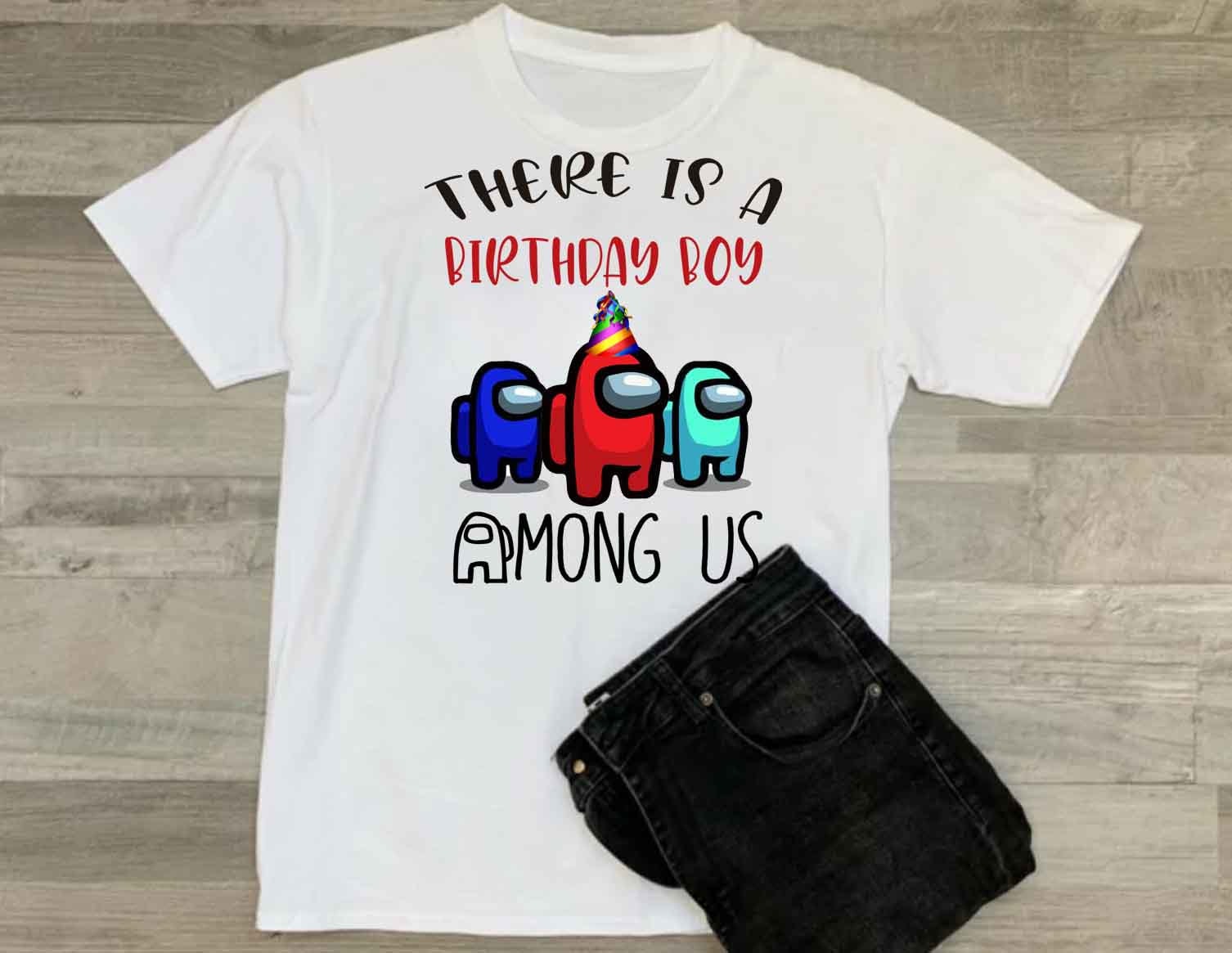 Among Us Birthday Boy Shirt Design Digital Download JPG PNG - Etsy