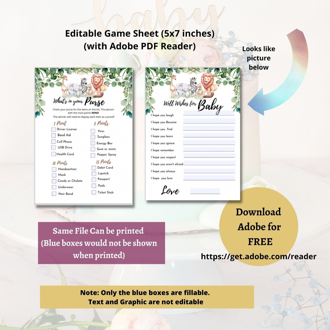 Virtual Safari Baby Shower Games Bundle Jungle Shower - Etsy