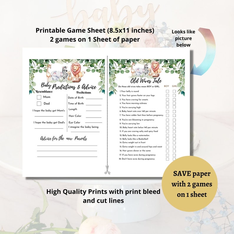 Virtual Safari Baby Shower Games Bundle Jungle Shower - Etsy