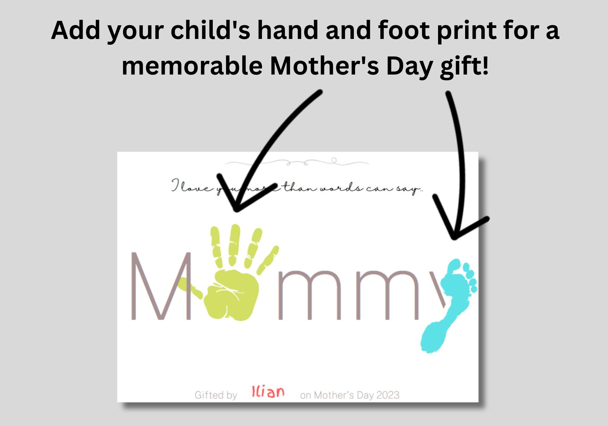 Printable Kids Project Mommy Mother's Day Gift Kid's Paint Project for ...