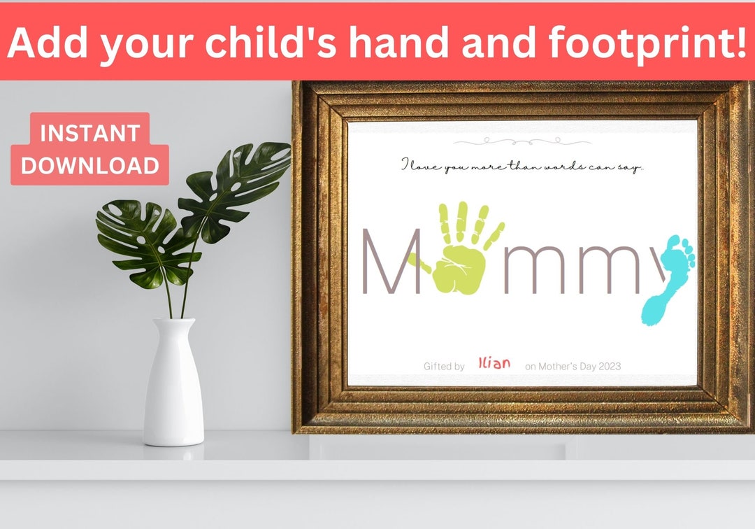 Printable Kids Project | Mommy Mother's Day Gift | Kid's Paint Project ...