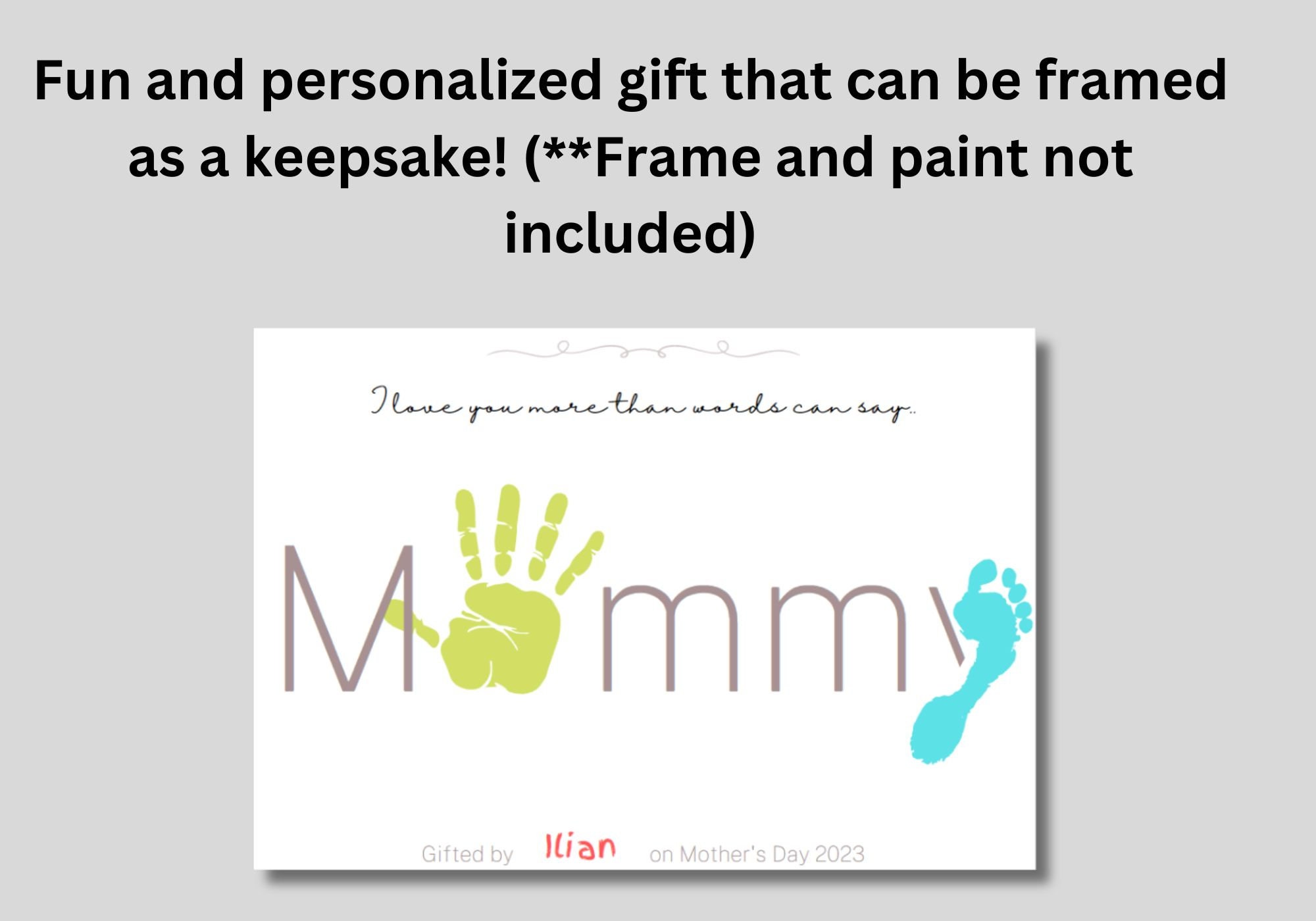 Printable Kids Project Mommy Mother's Day Gift Kid's Paint Project for ...