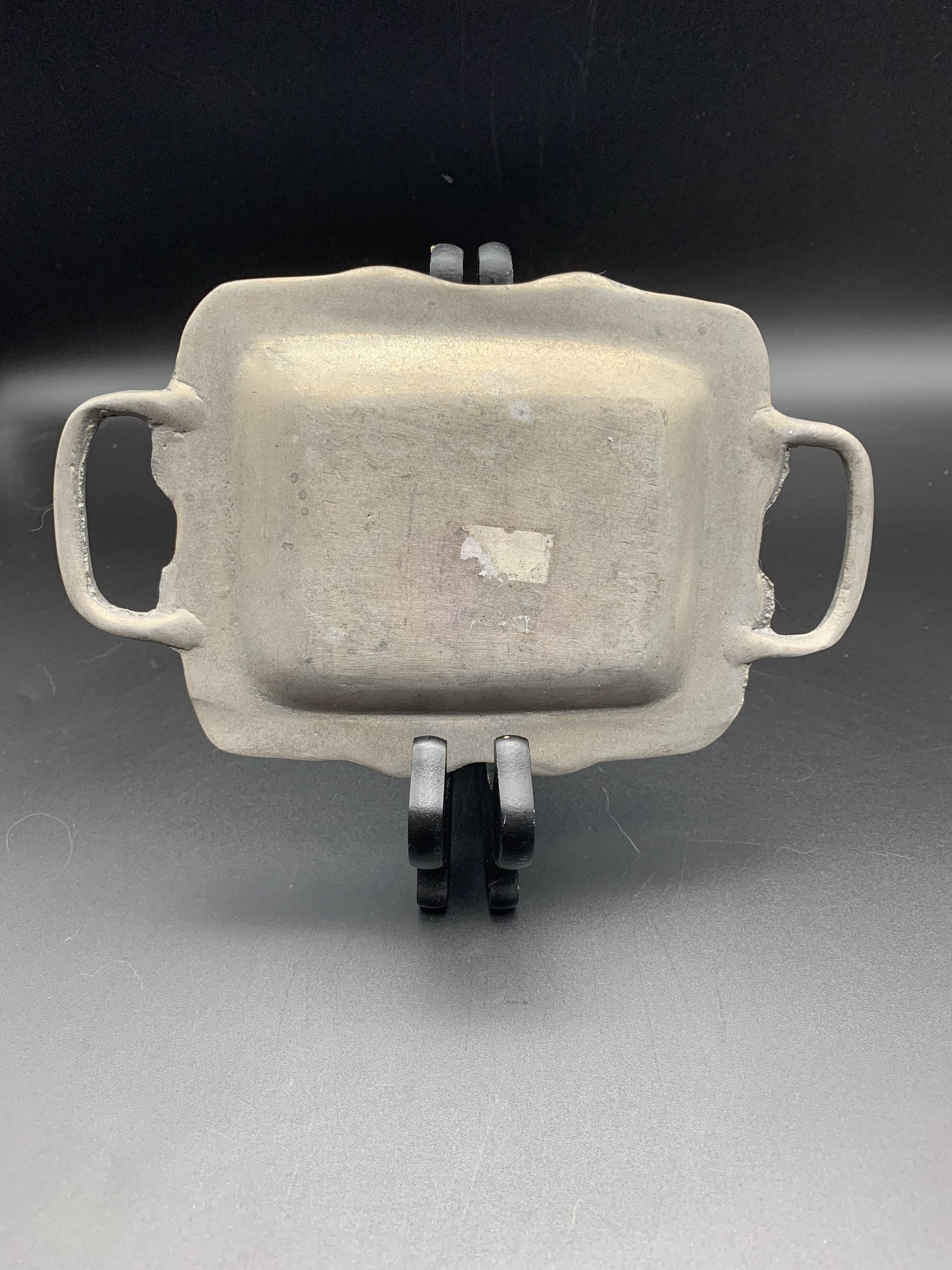 Vintage Small Pewter Tray With Handles - Etsy