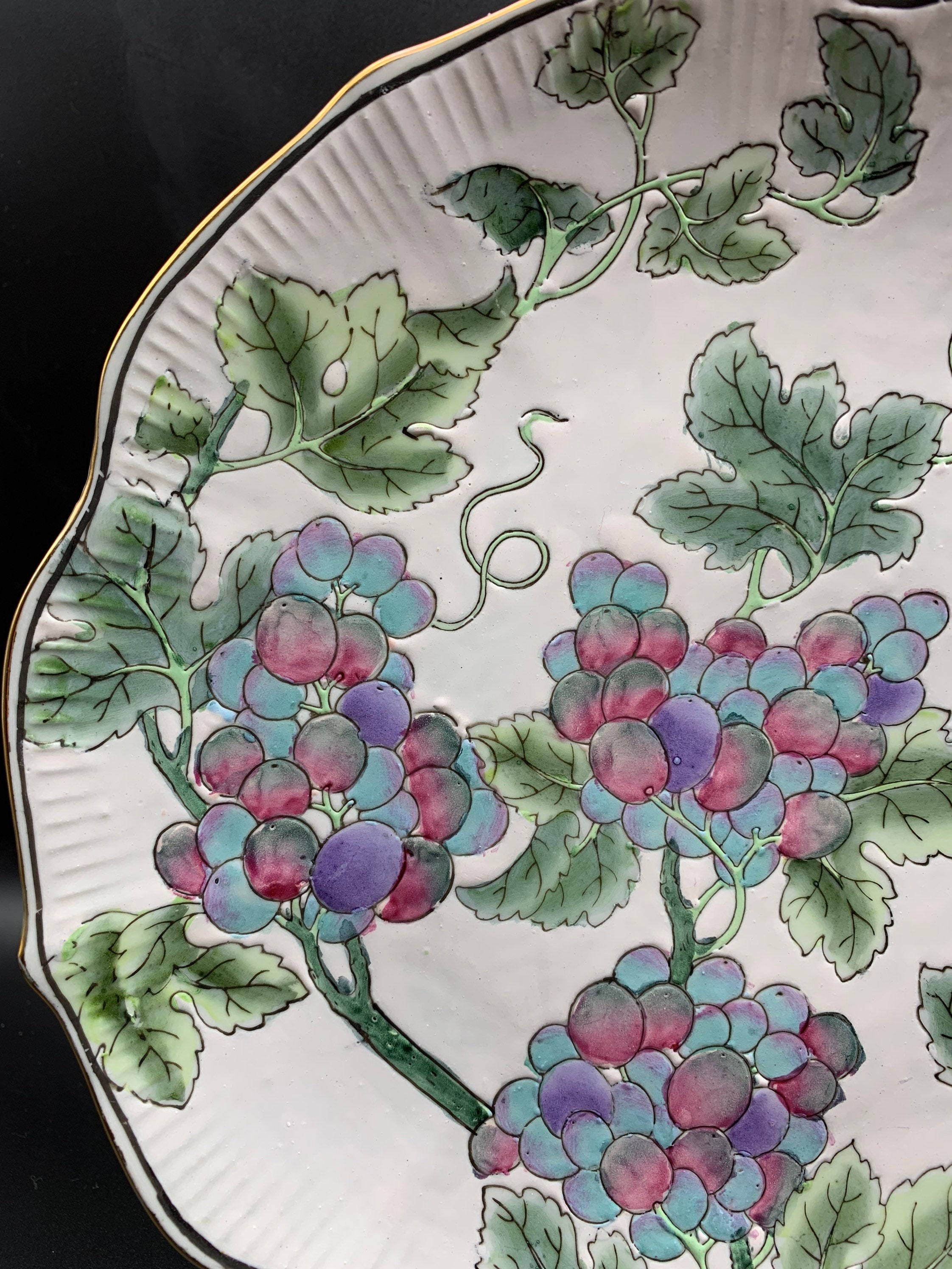 Vintage Andrea by Sadek Oriental Inspired Scolloped Edge Plate | Etsy