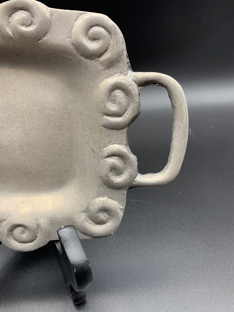 Vintage Small Pewter Tray With Handles - Etsy