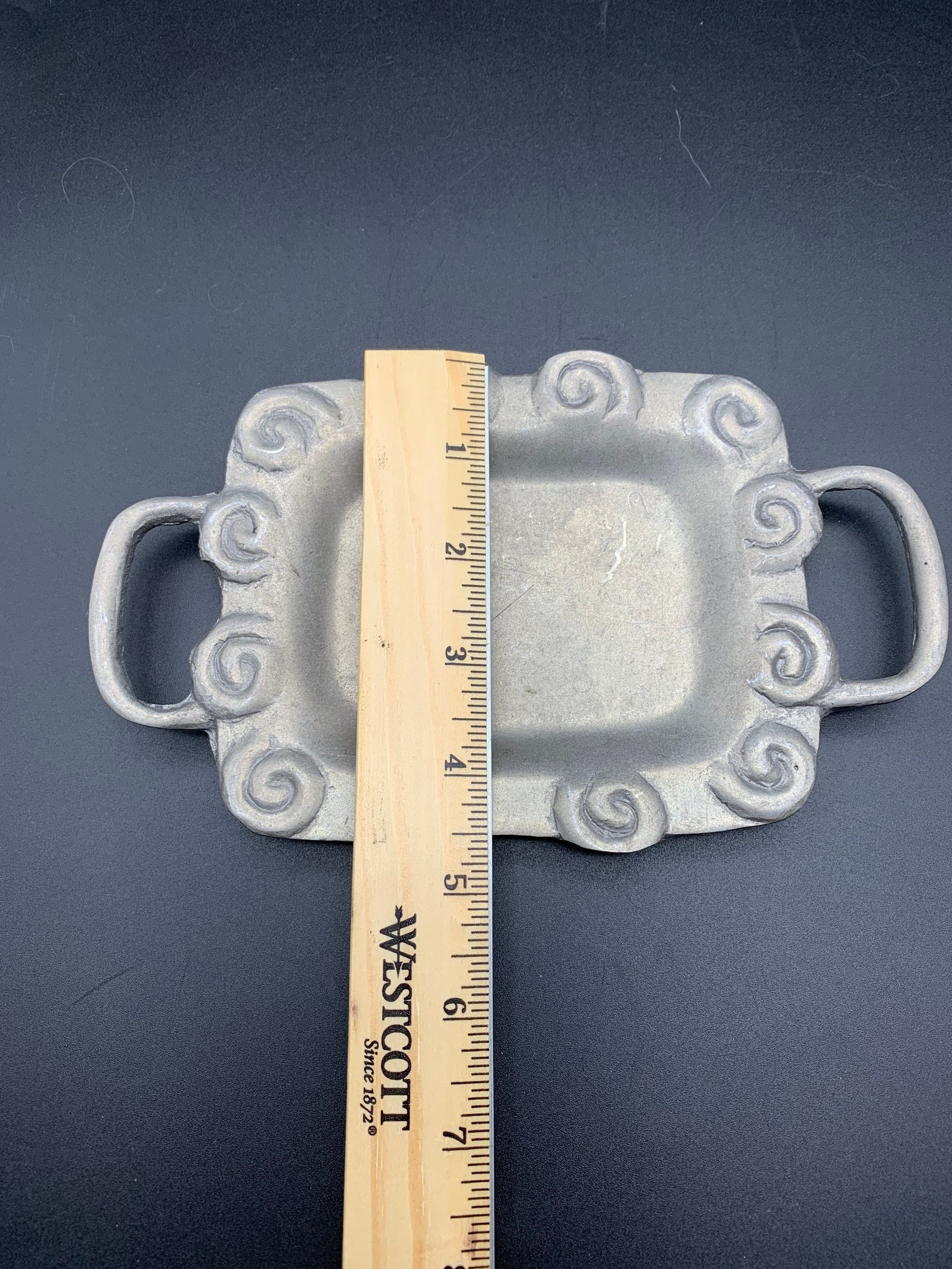 Vintage Small Pewter Tray With Handles | Etsy