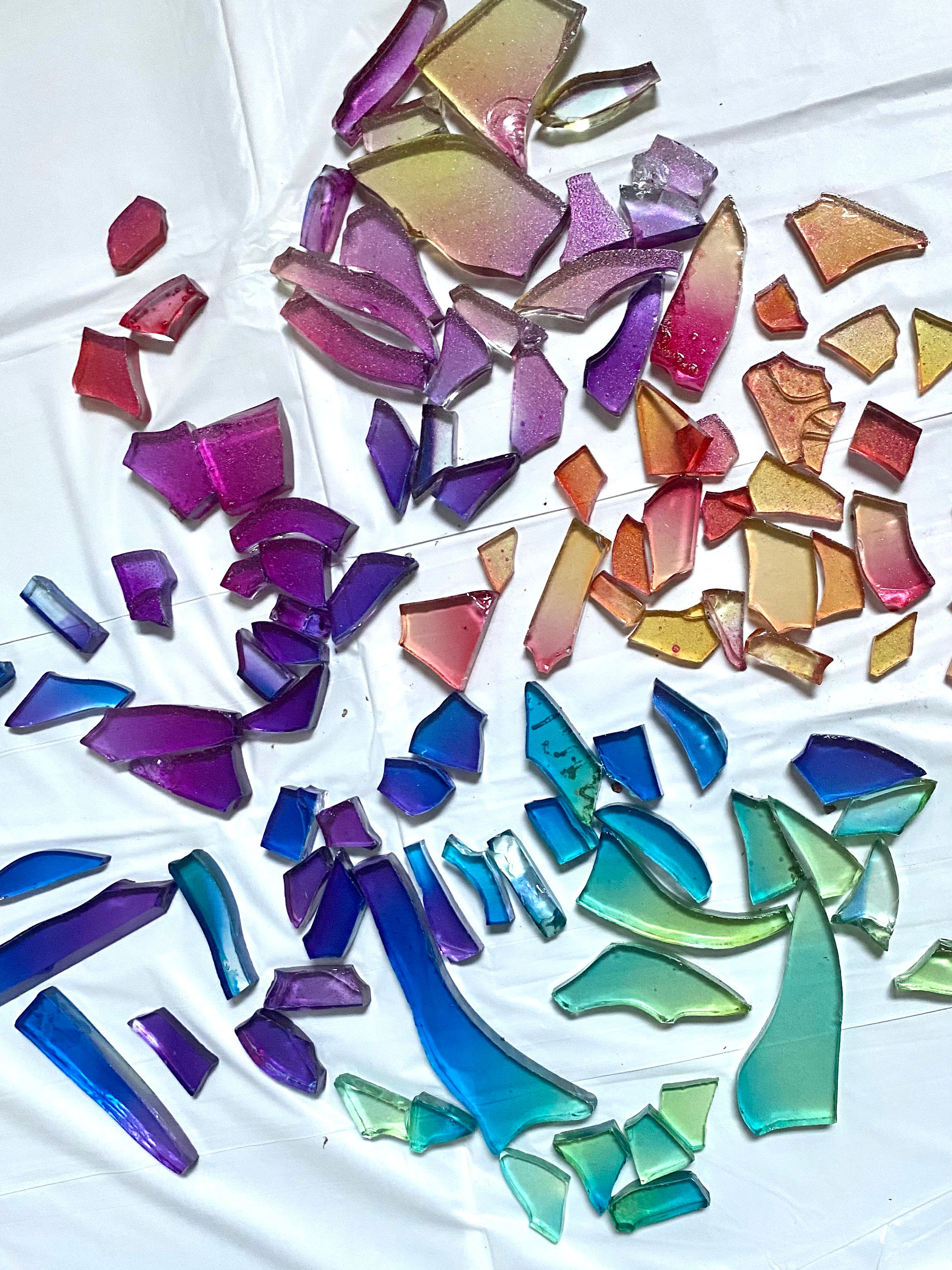 Broken Glass For Resin Craft And Fine Art 4 Stunning Colors Etsy