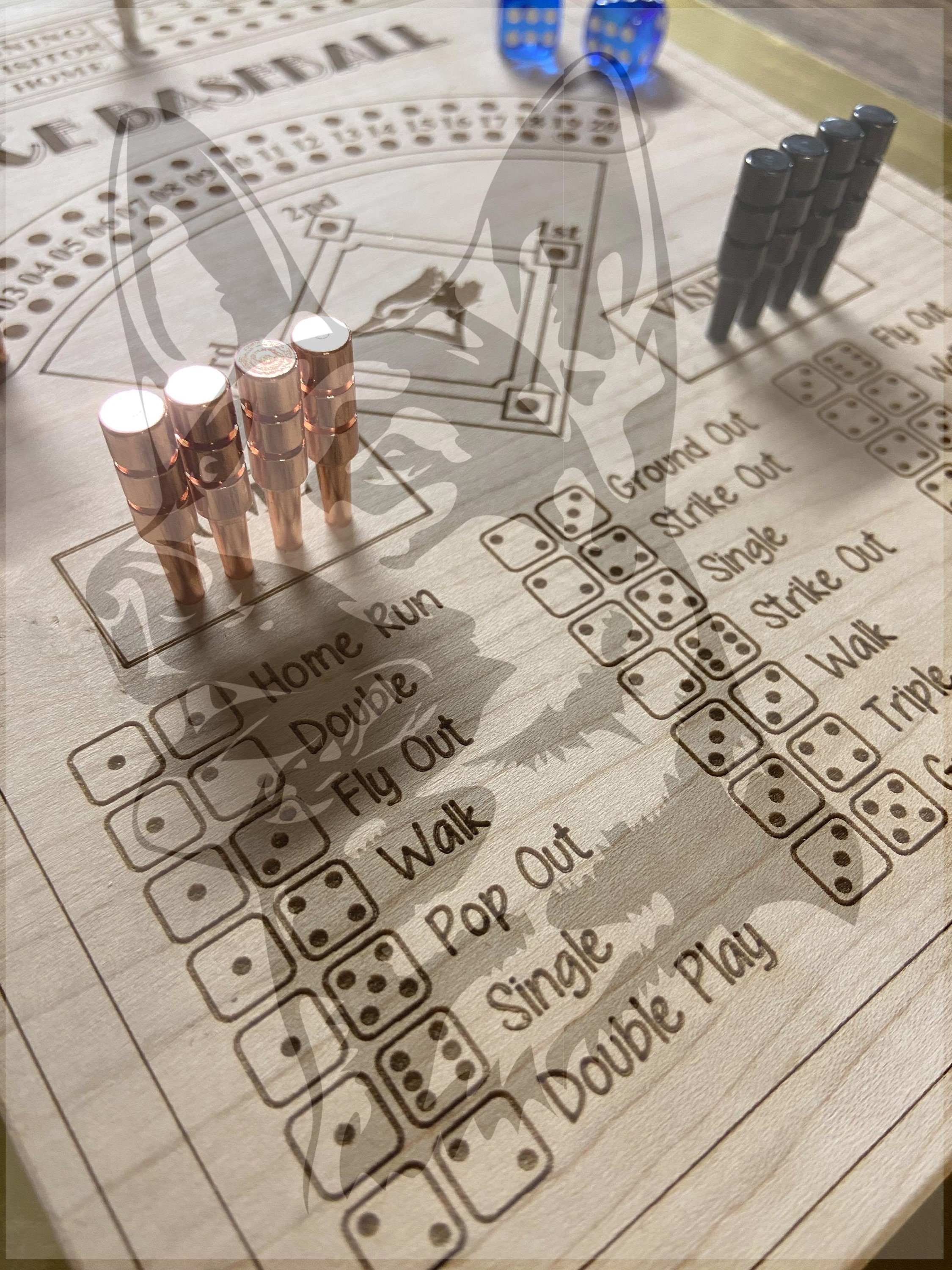 Dice Baseball Game & Rules Sheet DIGITAL FILE ONLY | Etsy