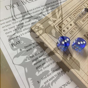 Dice Baseball Game & Rules Sheet (DIGITAL FILE ONLY) - Etsy