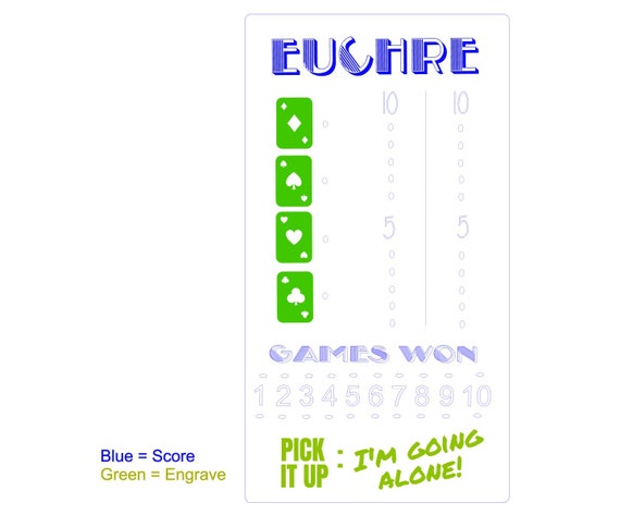 Euchre Game Board / Score Board DIGITAL FILE ONLY | Etsy