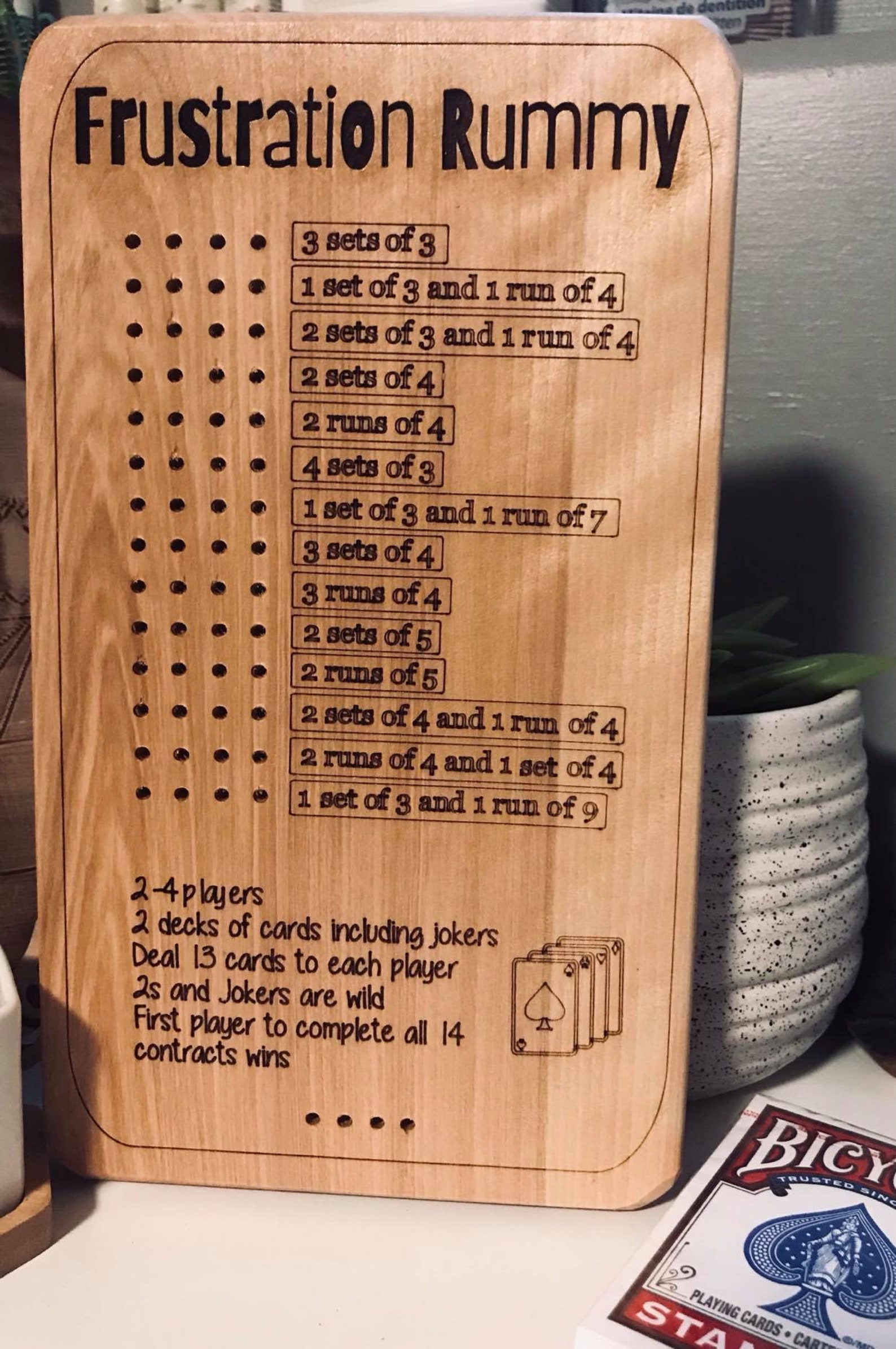 Frustration Rummy (6 Players) Game & Rules Sheet (DIGITAL FILE ONLY) - Etsy