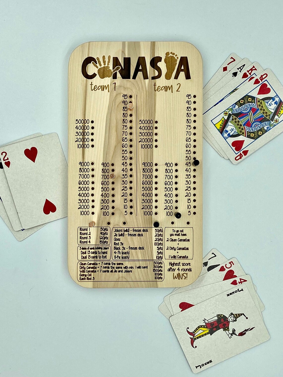 Hand & Foot Canasta .svg and Rules digital Files / Glowforge Ready ...