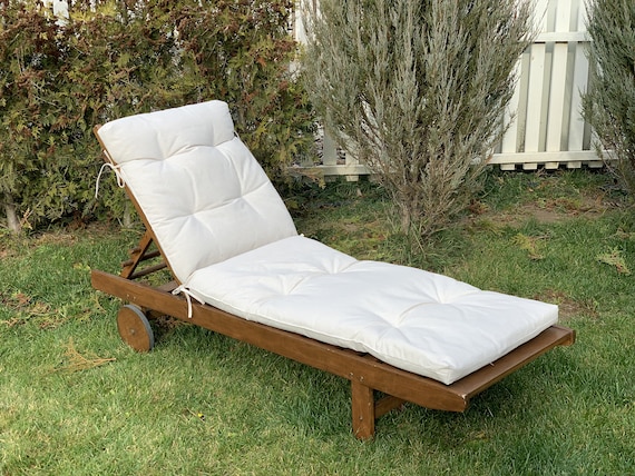 Linen Chaise Longue Cushion With Ties/ Handmade/ off White - Etsy