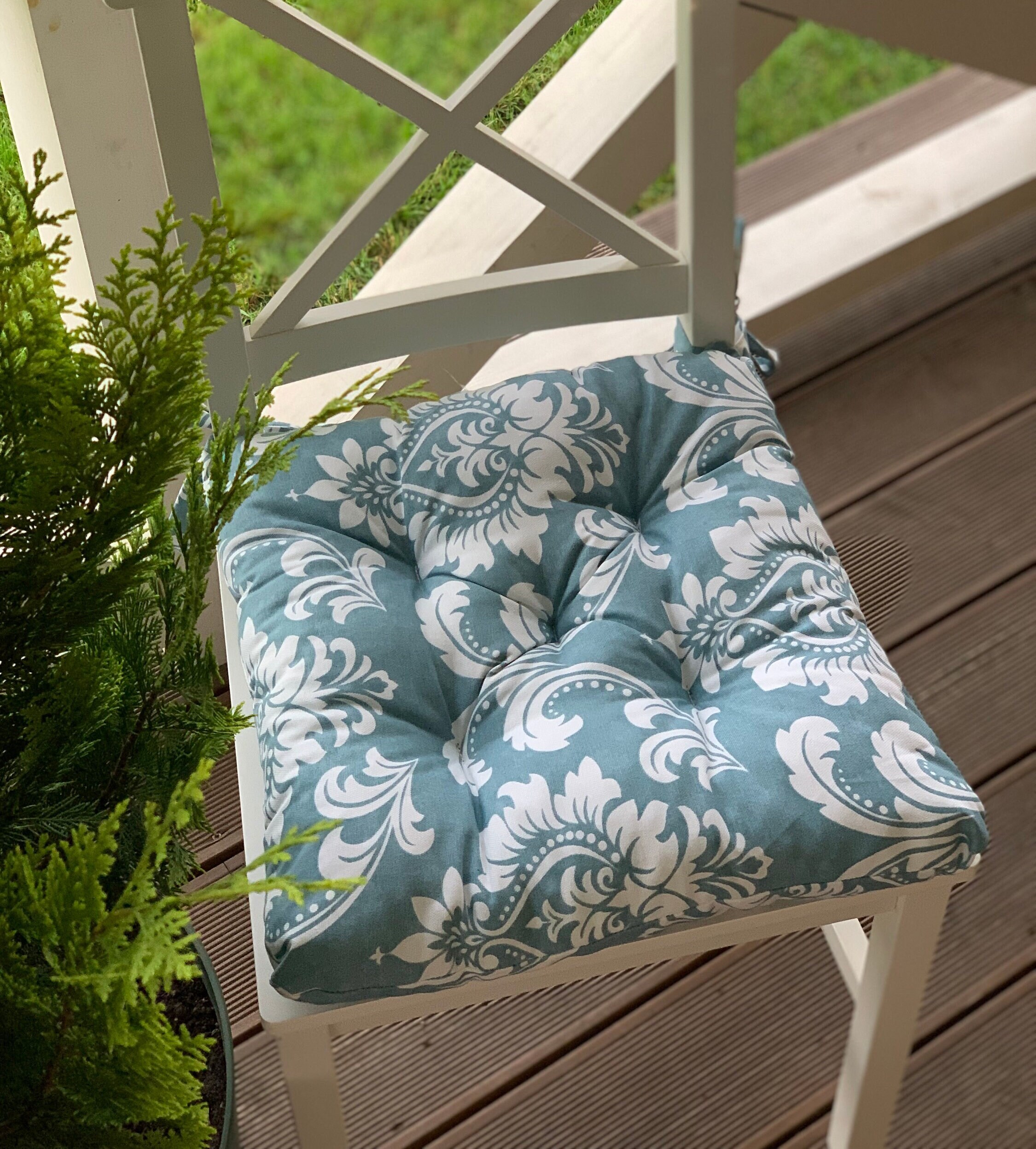 Quilted Chair Cushions / Seat Cushions With Monograms / Chair - Etsy