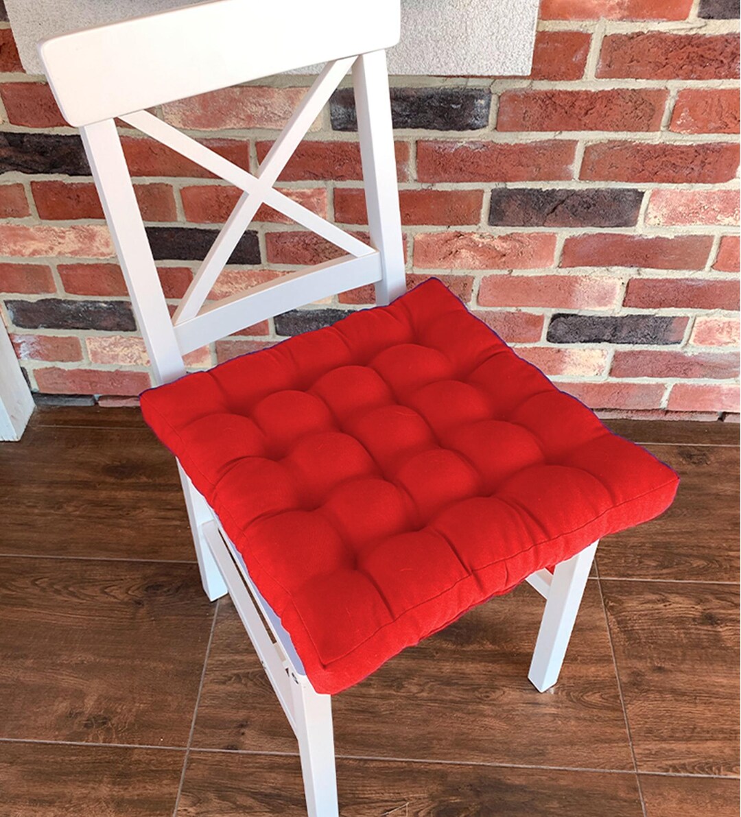 Quilted Square Chair Pads/ Indoor Cushions/ Chair Seat Cushion ...