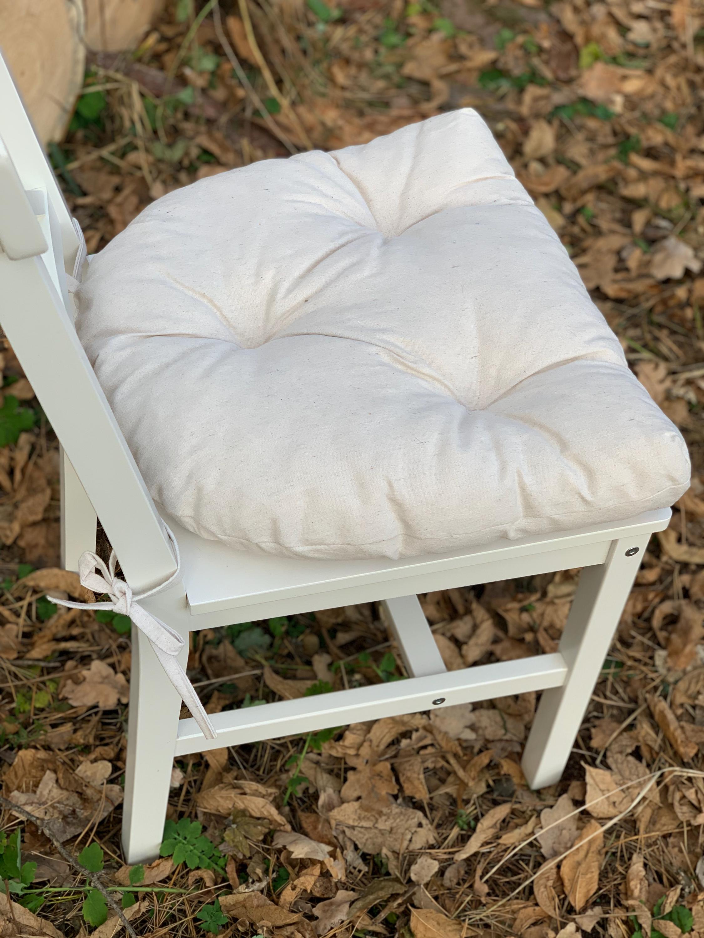 Linen U-shape Cushions/ Chair Cushion With Ties / Trapezoidal Cushions ...