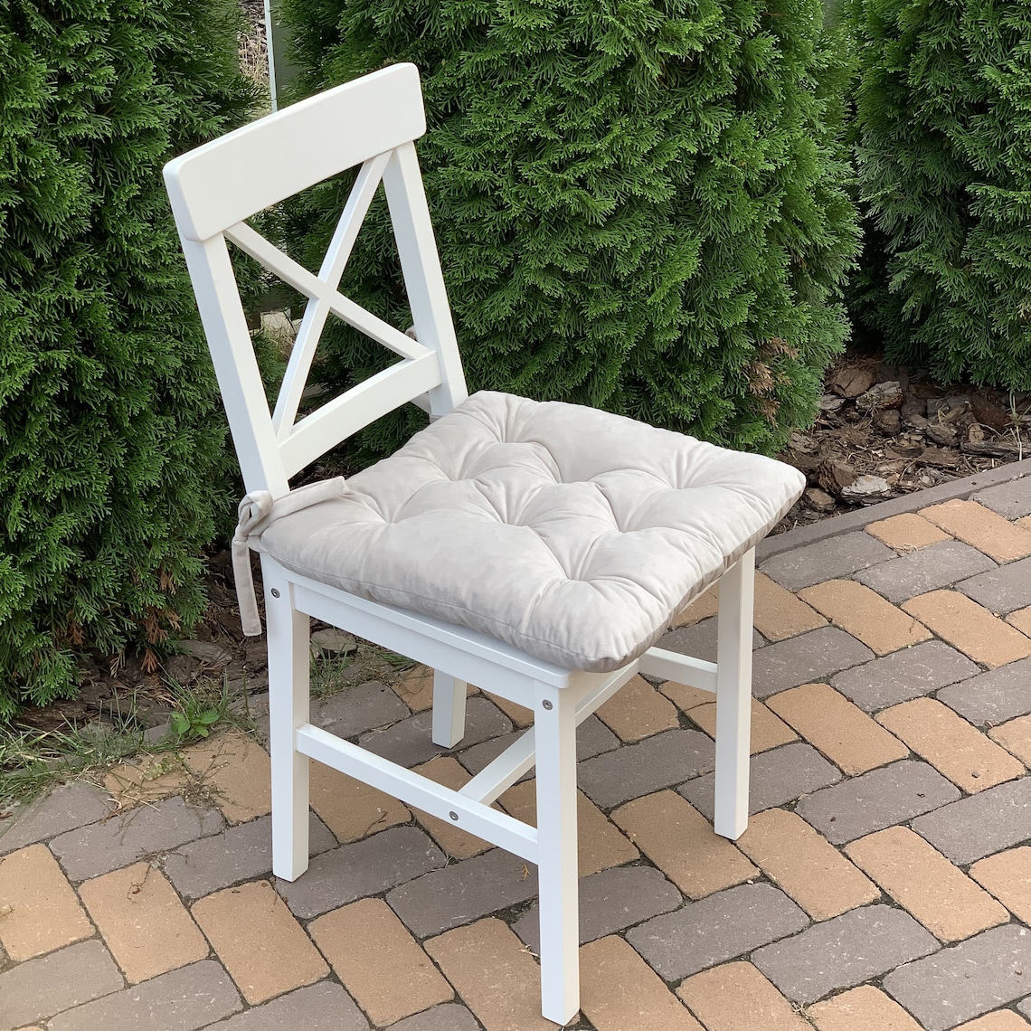 Velvet Chair Cushions/ Custom Chair Pad/ Orange Yellow Chair - Etsy