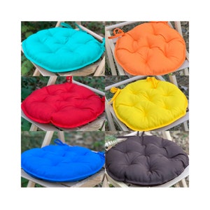 Chair Cushions With Ties/ Round Chair Seat Cushion/chair Pad With Ties ...