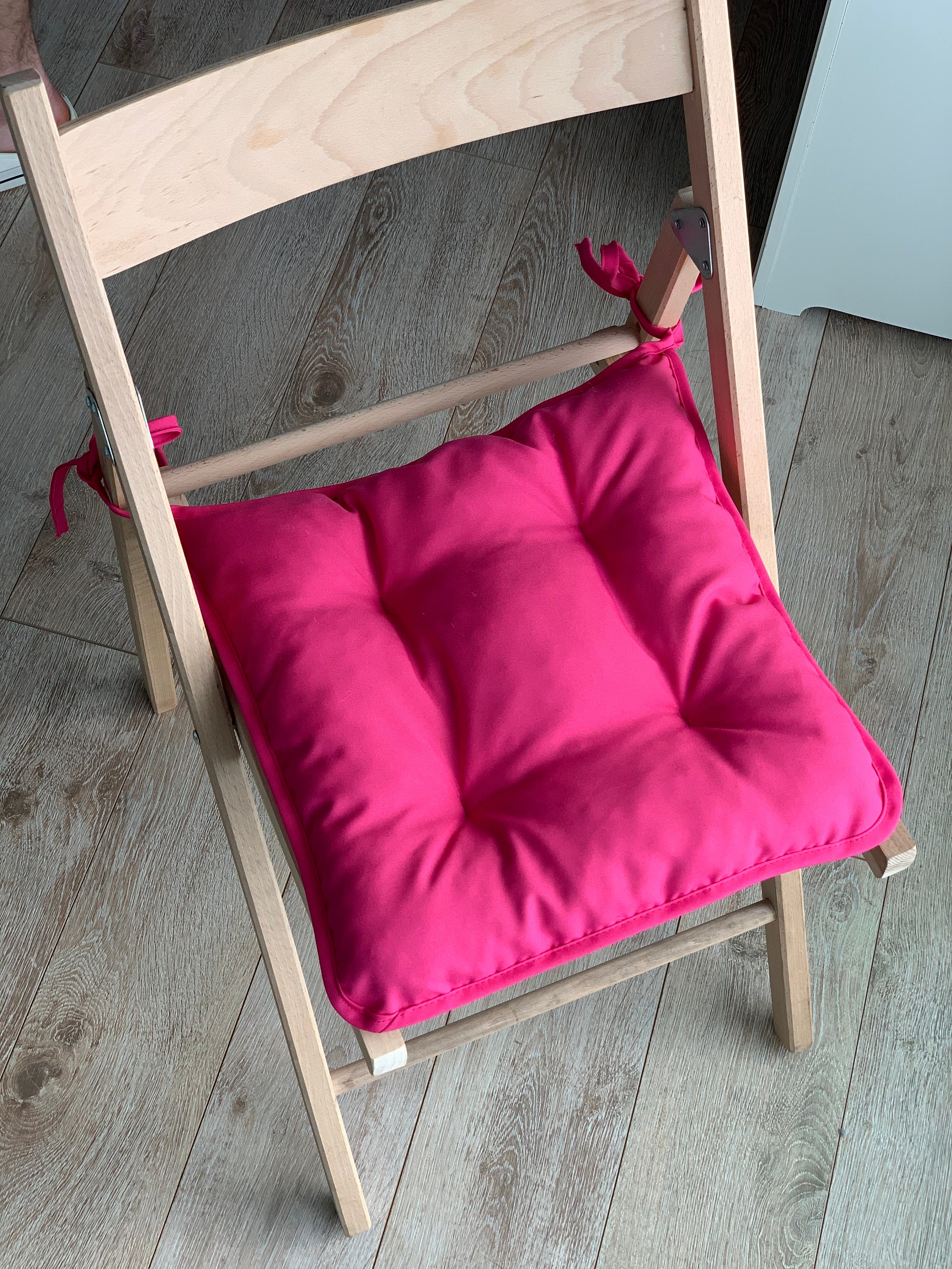 Chair Pads With Ties/pink Colour/chair Seat Cushion/handmade - Etsy