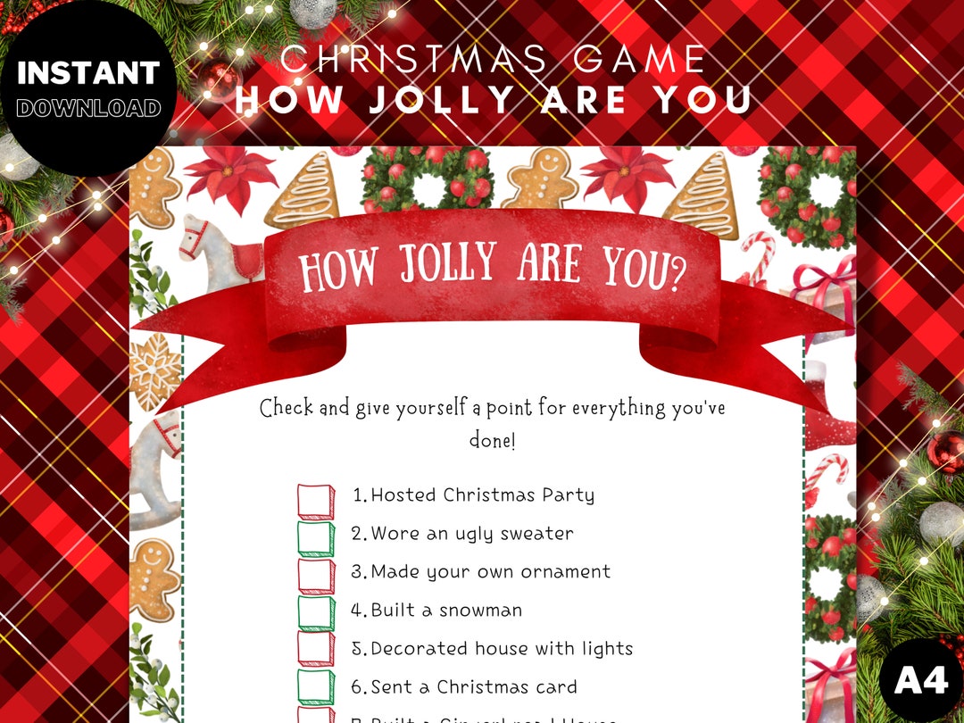How Jolly Are You Christmas Game Christmas Game Christmas - Etsy