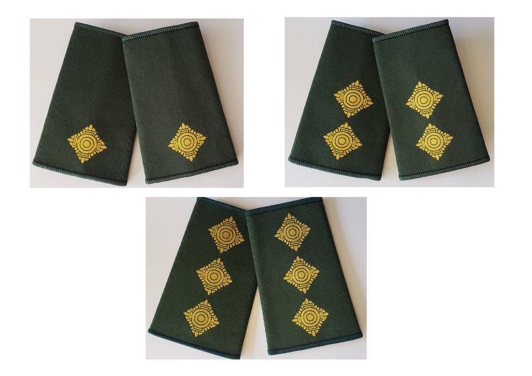 1, 2 or 3 Pip Epaulette Slider Pair Bottle Green Ambulance Paramedic - Etsy