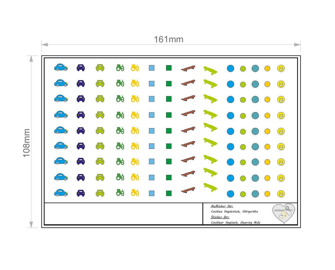 STICKER SET for Cochlear Implants and Hearing Aids | Etsy