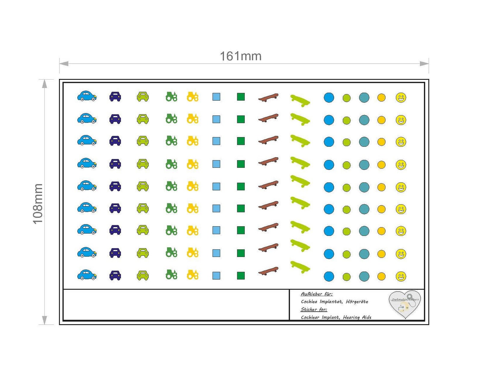 STICKER SET for Cochlear Implants and Hearing Aids - Etsy