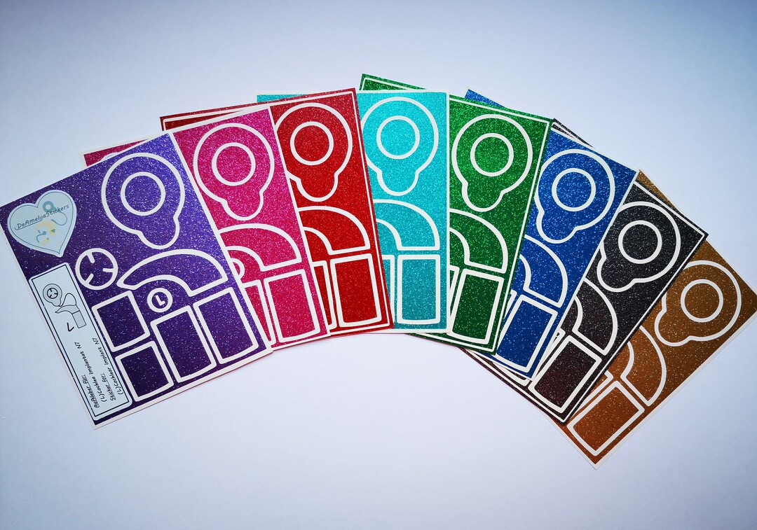 GLITTER STICKERS - 8 Colors for Cochlear Implant N7 - Etsy