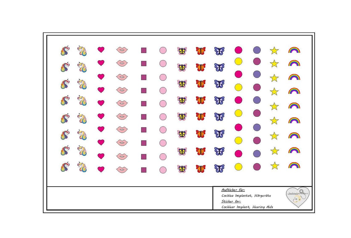 STICKER SET for Cochlear Implants and Hearing Aids | Etsy