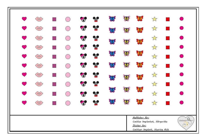 STICKER SET for Cochlear Implants and Hearing Aids | Etsy