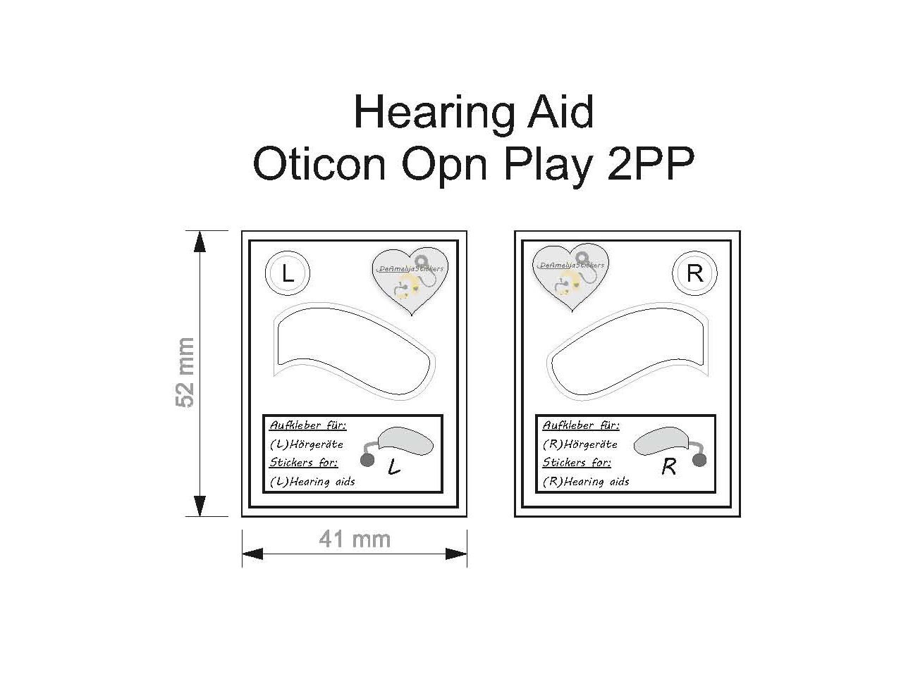 COLOR STICKERS -oticon Opn PLAY 2PP for Hearing Aids - Etsy